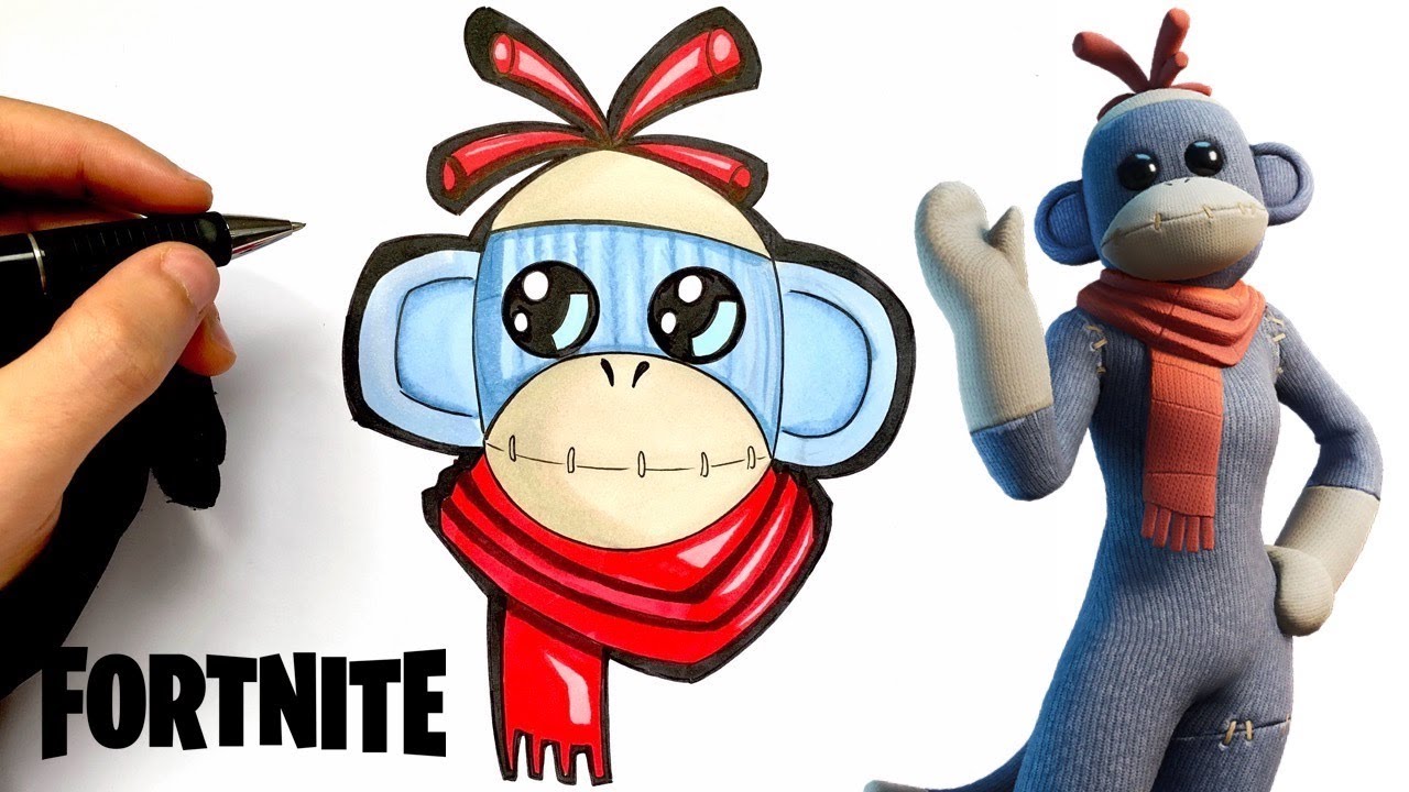 COMMENT DESSINER LE SINGE SKIN FORTNITE - YouTube
