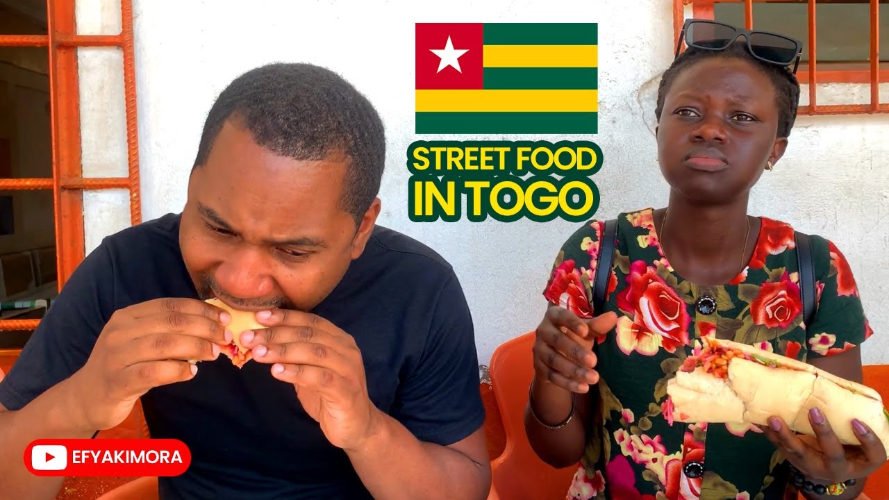 Street Food in Togo - TRYING FUFU AND LOCAL SANDWICH in Lome Togo - YouTube