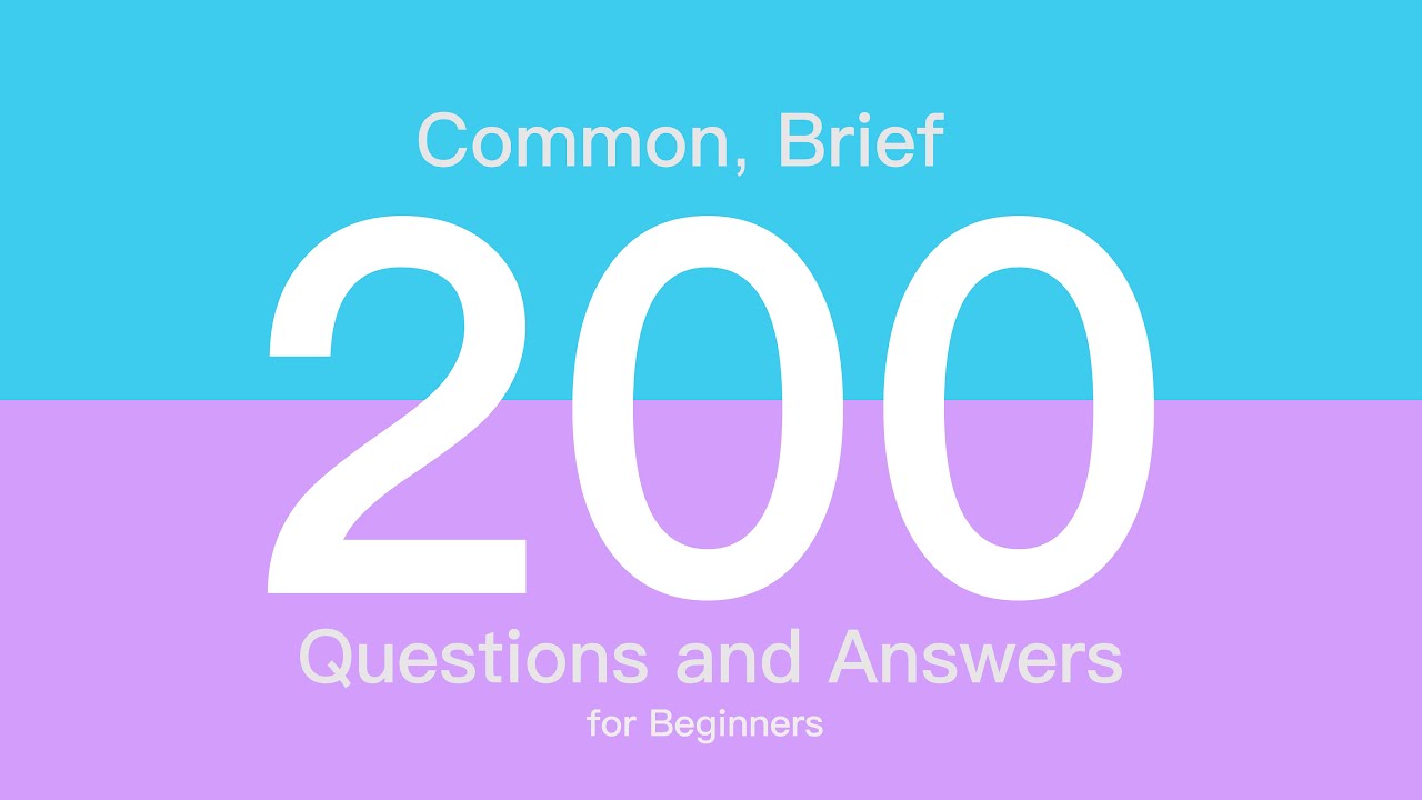 200 Brief Questions and Answers in English | English Conversation ...