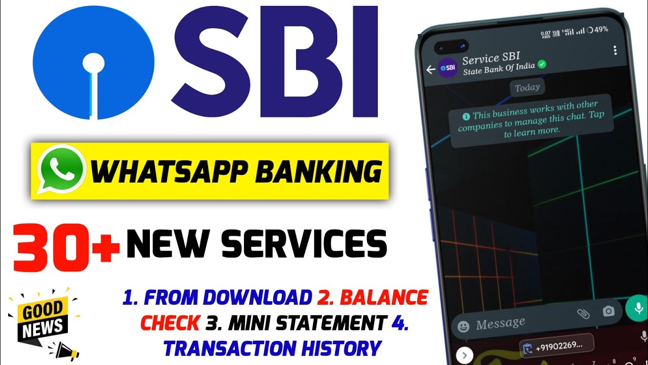 Sbi Whatsapp Banking | Sbi WhatsApp Banking New Features - YouTube