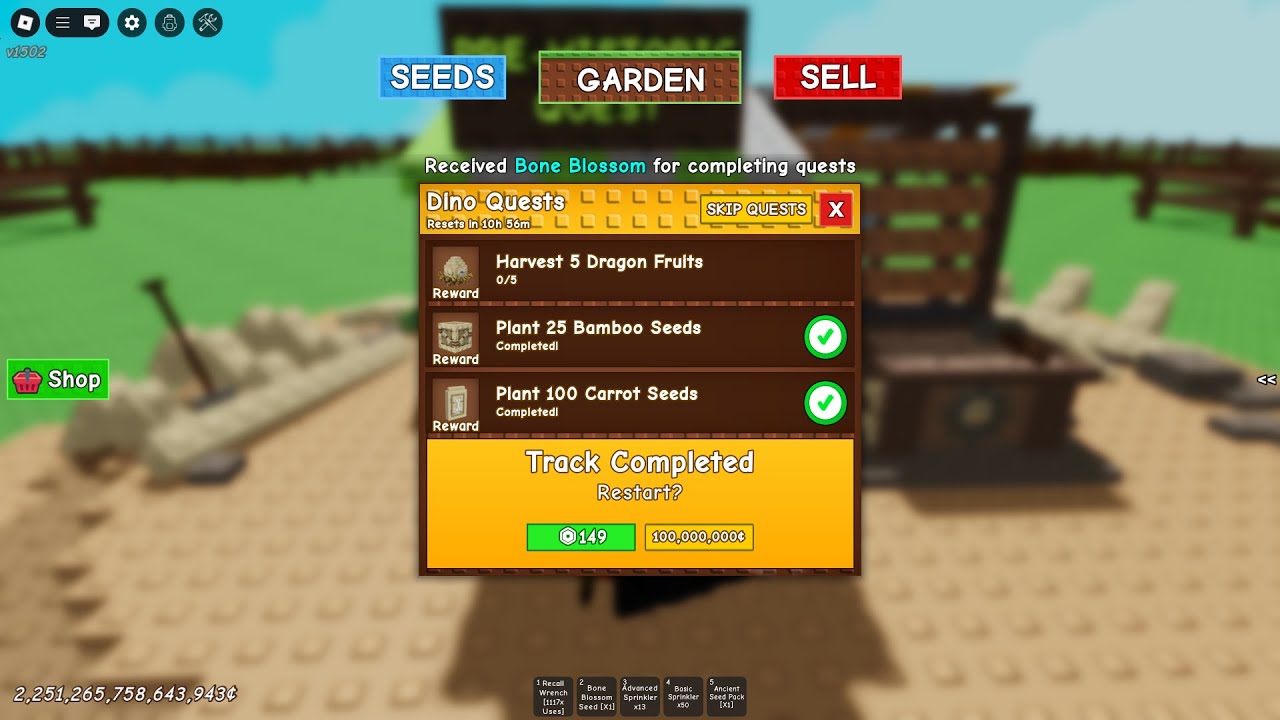 Easy way to get BONE BLOSSOM - Grow a garden - YouTube