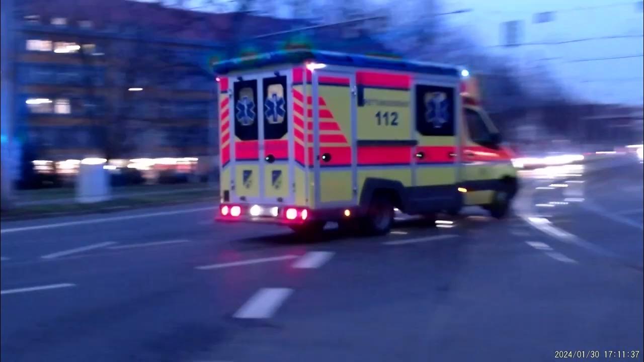 Hier zu sehen ist ein Rettungswagen der Rettungswache Leipzig ost west auf einsatzfahrt - YouTube