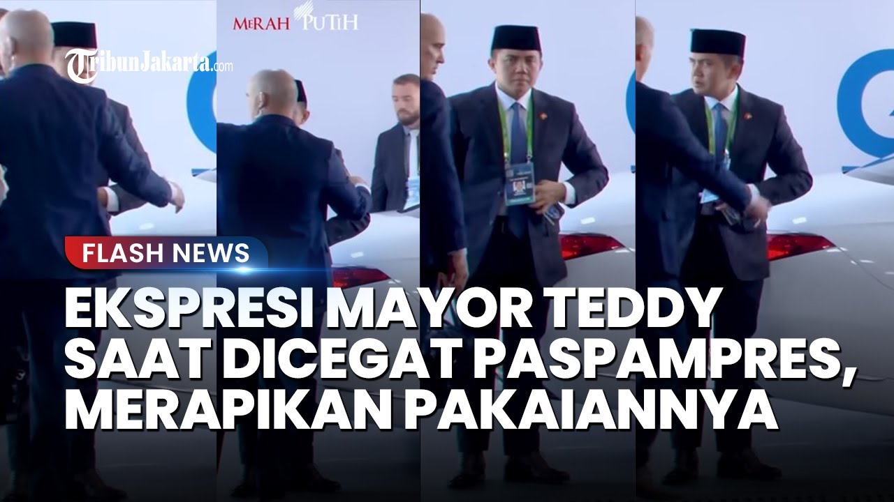 EKSPRESI Mayor Teddy Dicegat Paspampres Brasil saat Sambut Prabowo, Palingkan Muka & Rapikan ...