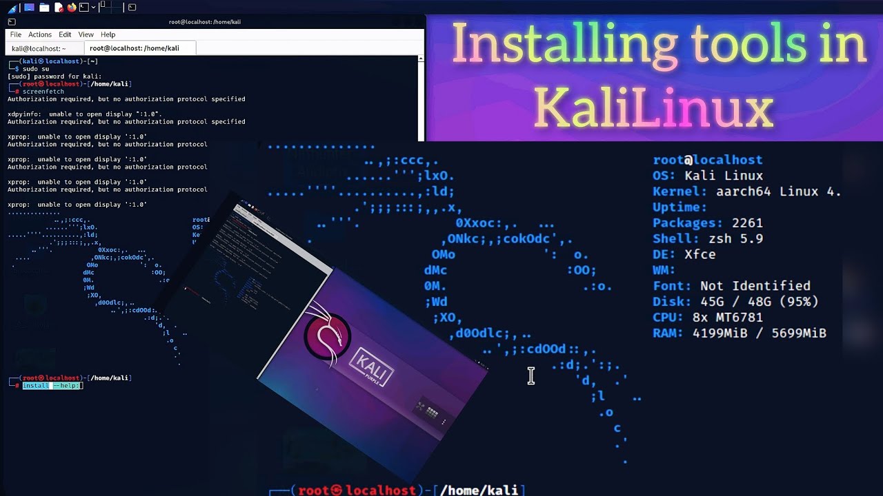 Installing Tools in Kali Linux. Installing screenfetch and neofetch ...