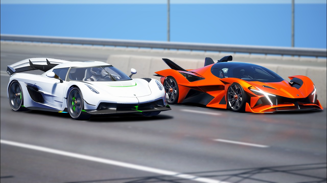 1,000KMH!!! Apollo Project Evo vs Koenigsegg Jesko | DRAG & TRACK RACE ...