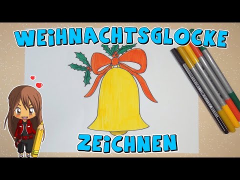 Weihnachtsglocke einfach malen für Kinder | ab 8 Jahren | Malen mit Evi | deutsch