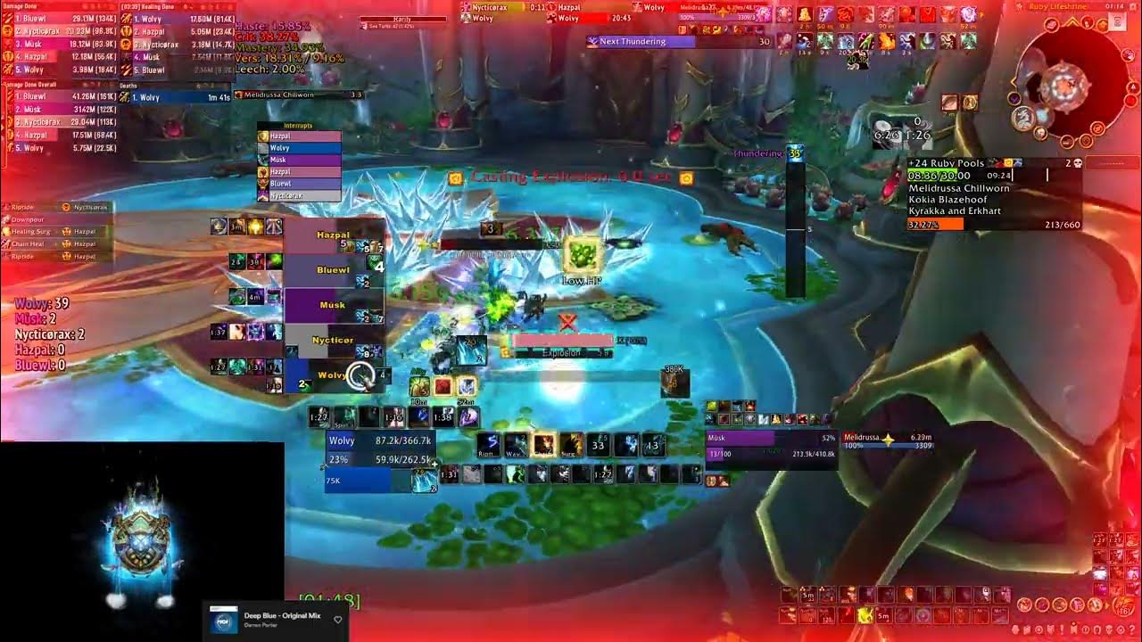Ruby Life Pools M+24, Resto Shaman (Tyrannical, Sanguine, Explosive) - YouTube