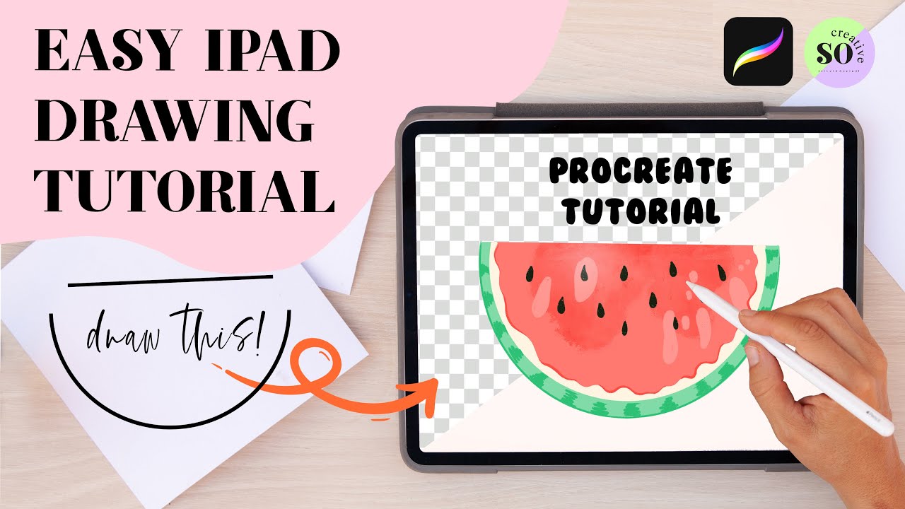 PROCREATE 🍉 Tutorial - Easy Step by Step drawing ideas for beginners ...