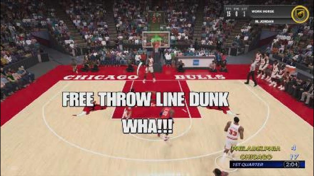 FREE THROW LINE DUNK WITH JORDAN - YouTube
