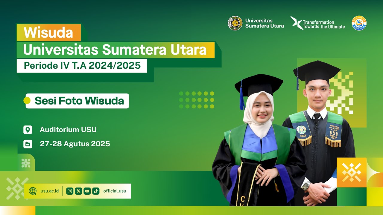 Wisuda Universitas Sumatera Utara Hari ke 3 Sesi seremonial siang ...