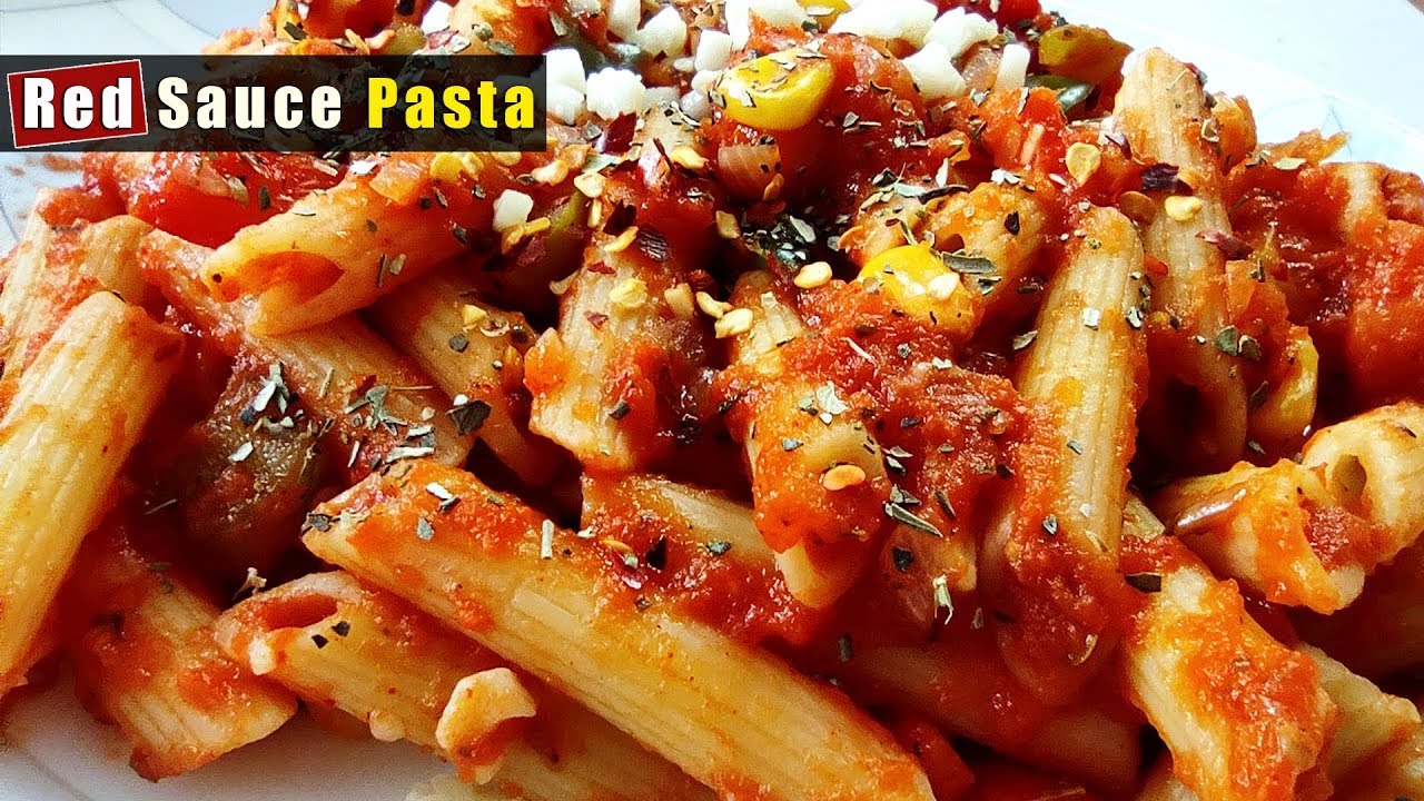 Red Sauce Pasta | Pasta in Red Sauce | Tomato Pasta | Penne Arrabiata ...