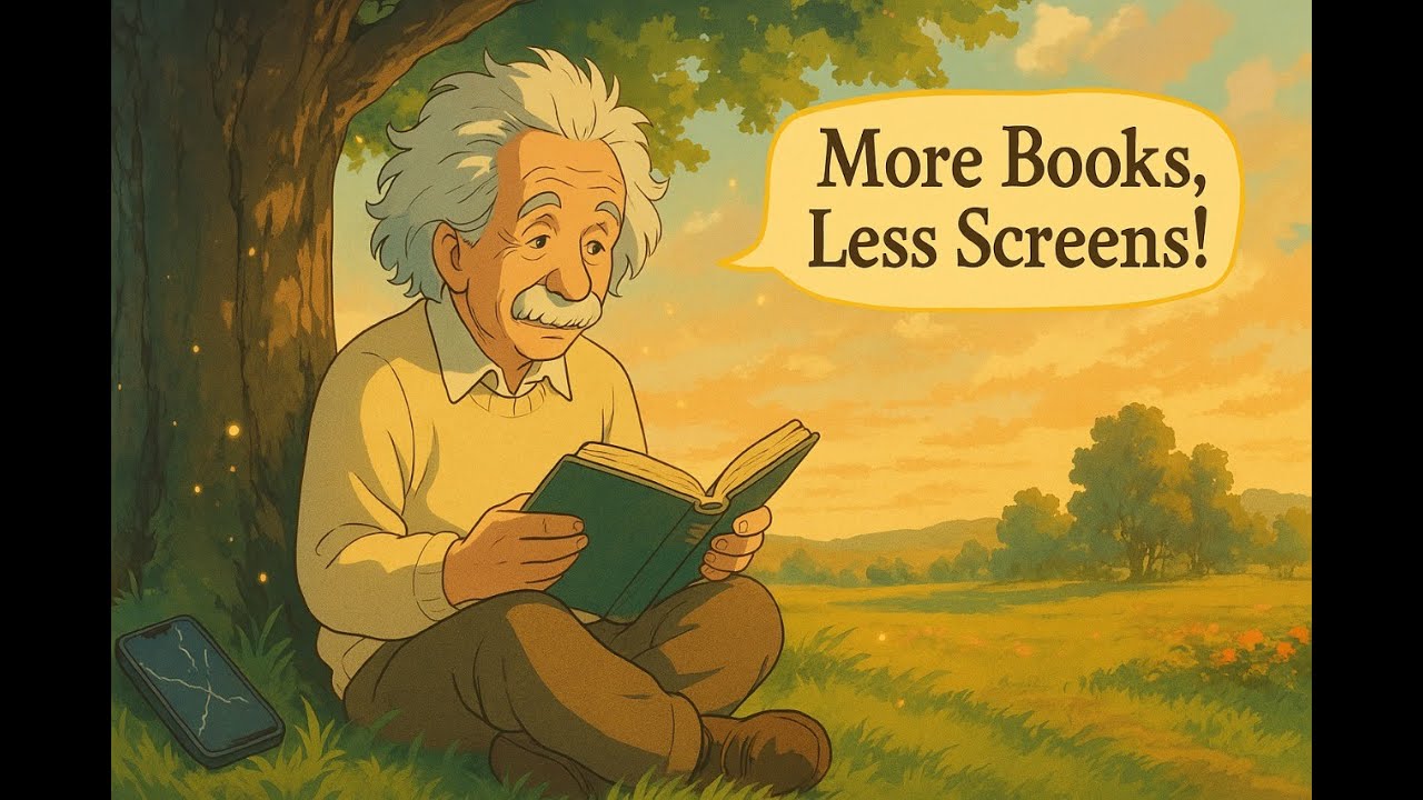 📚 Einstein’s Rule: More Books, Less Screens! 📚 - YouTube