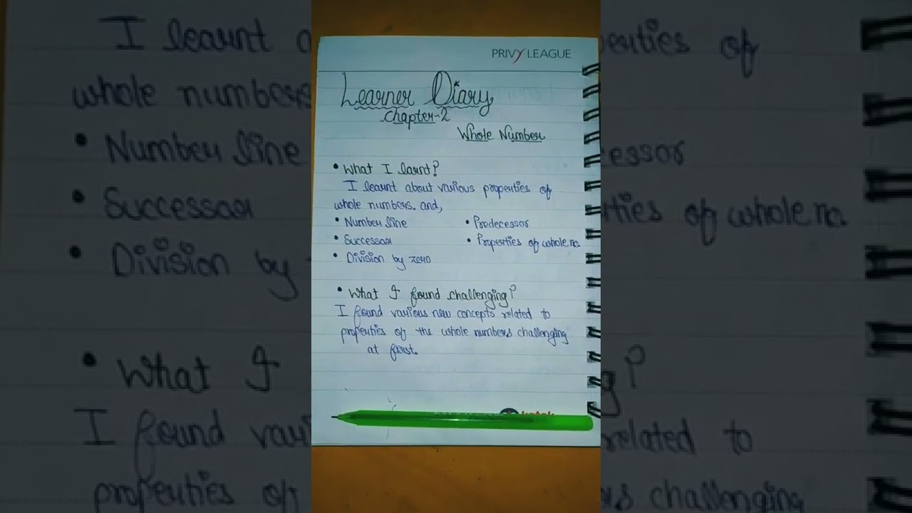 Ch-2 Learner Diary Of Class-6th, Maths.☺ #tanishka #maths #learnerdiary ...