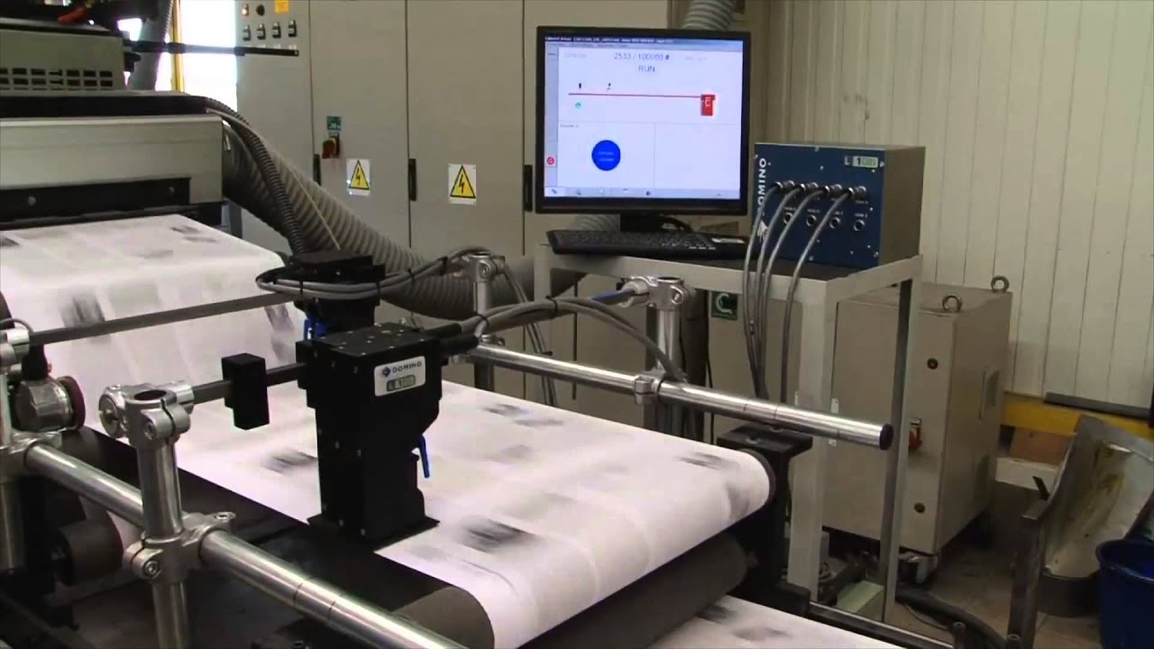 Domino Printing: L100i thermal inkjet printer - YouTube