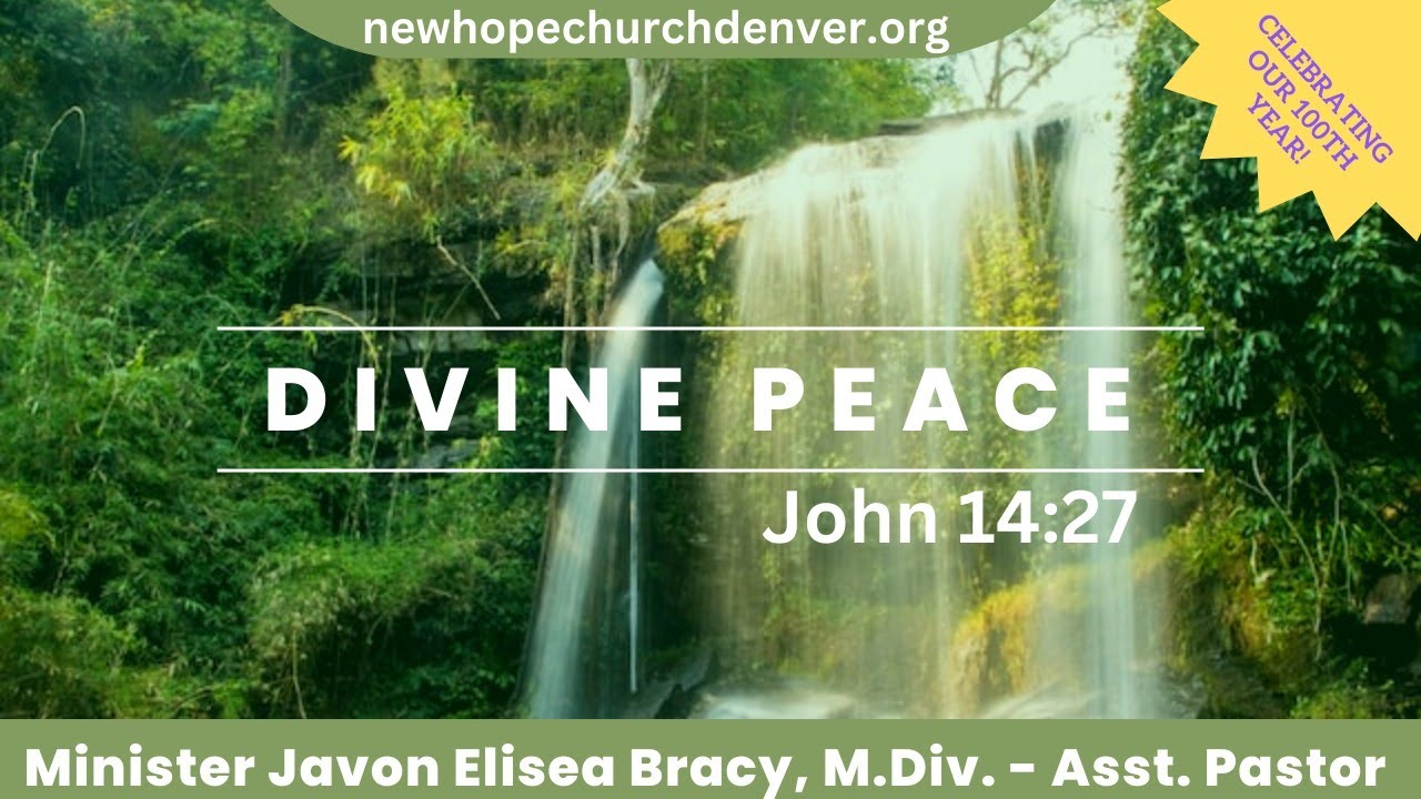 "Divine Peace" | Minister Javon Bracy, M.Div New Hope Church 1 15 23 ...
