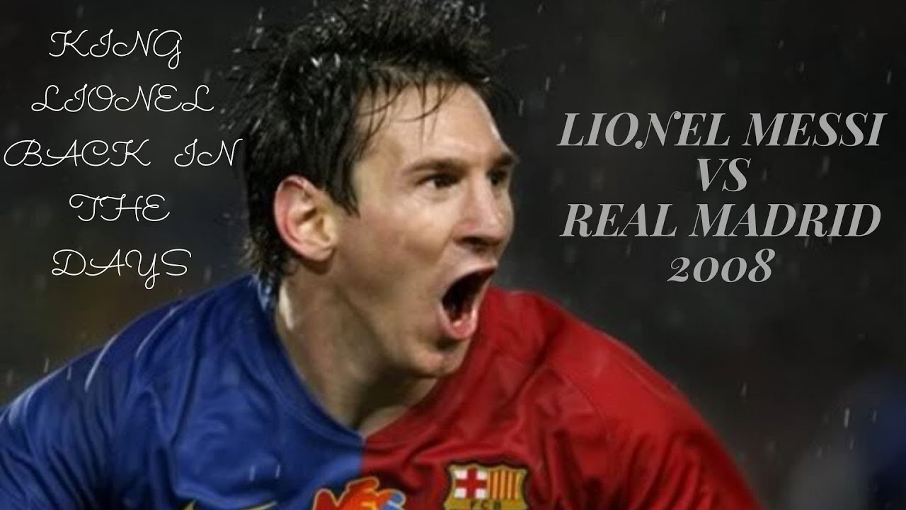 Messi world-class highlights vs Real Madrid 2008 away. LIVE COMMENTARY ...