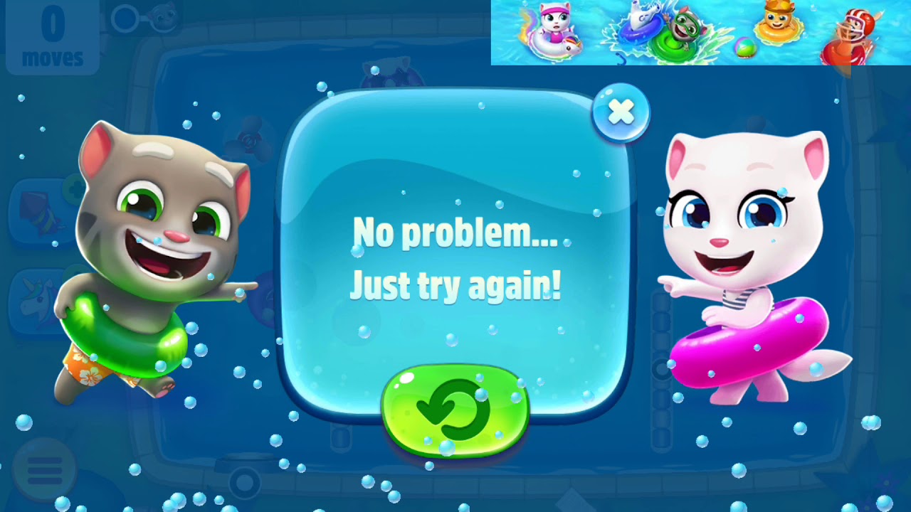 TALKING TOM POOL.BONUS LEVEL - YouTube