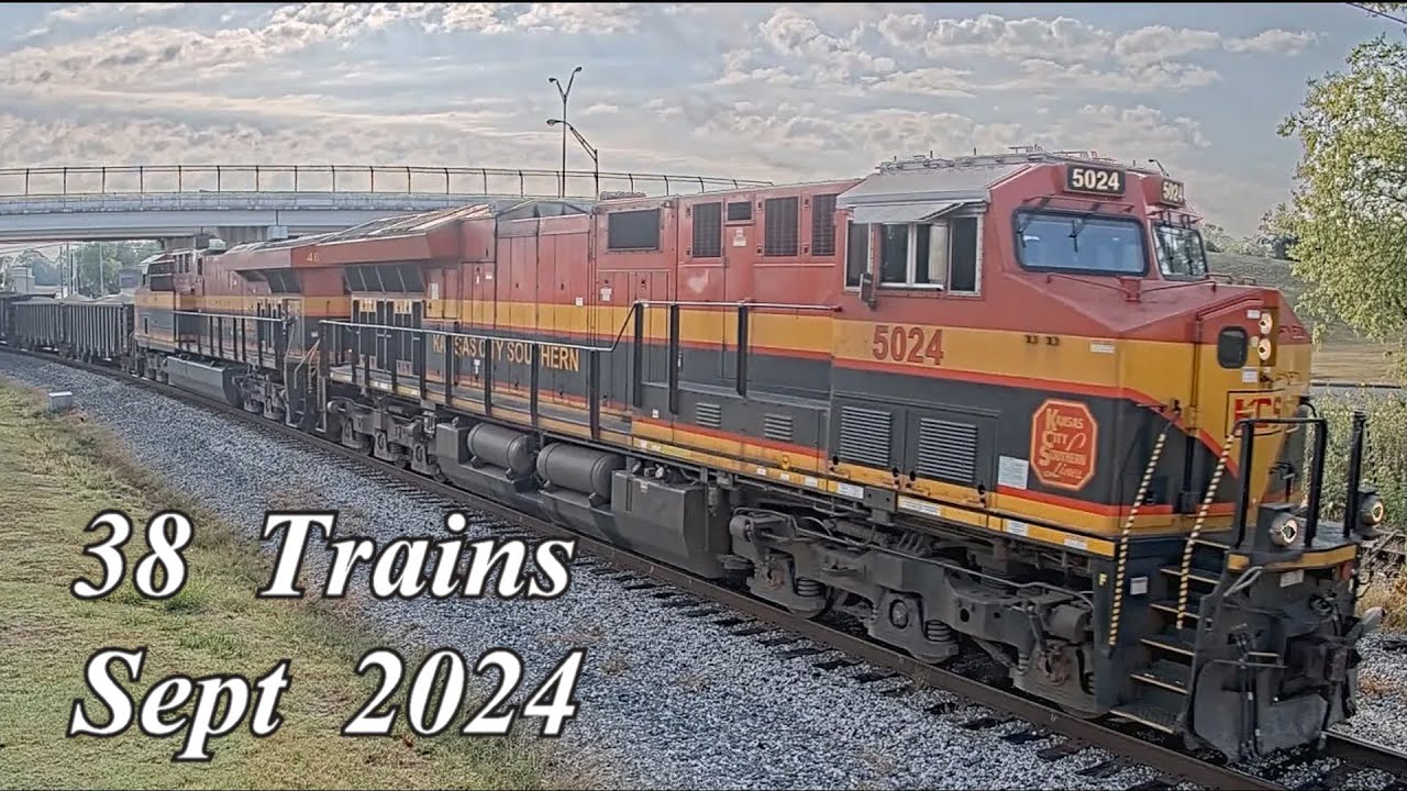 38 Trains from 2 Live Train Cams September 2024 - YouTube