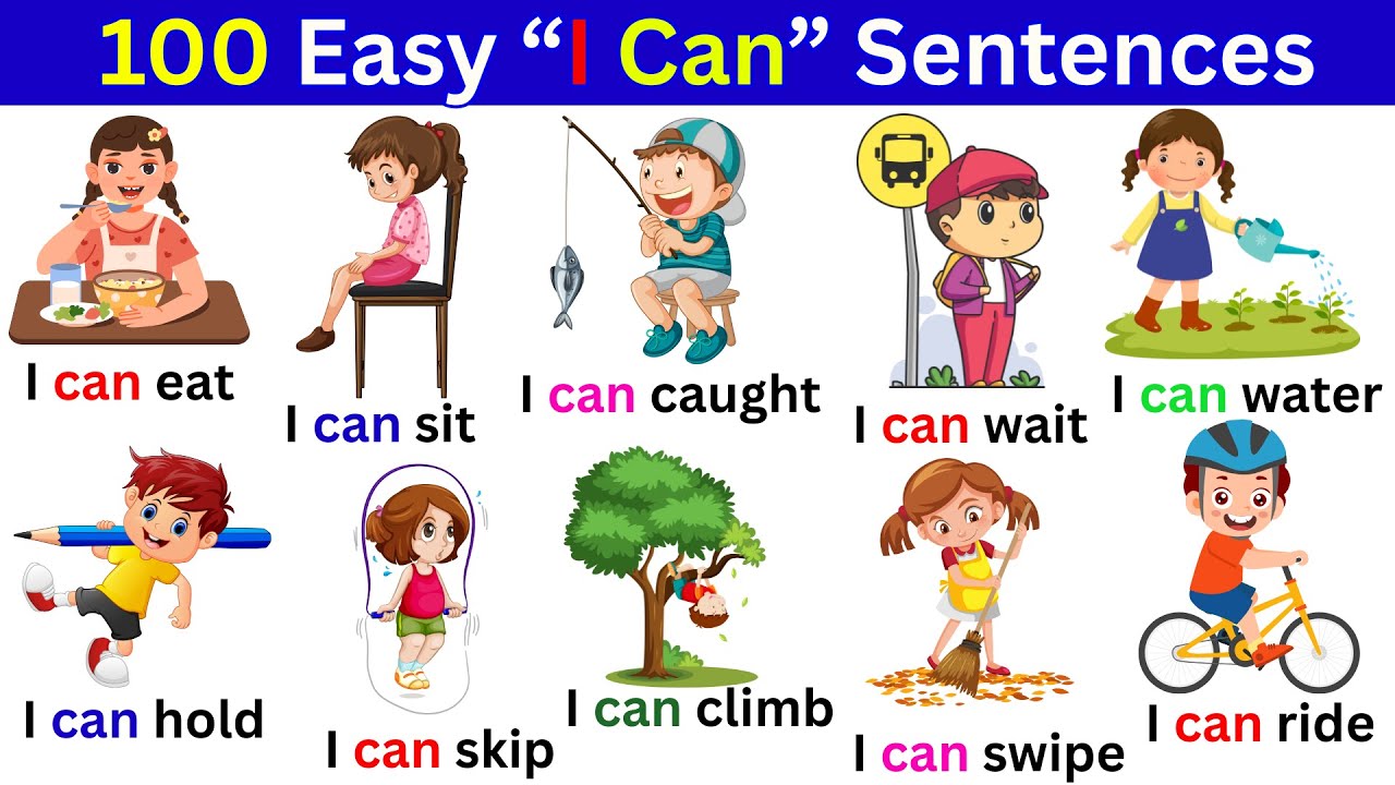 Learn to Speak English Fast | 100 I Can Sentences| - YouTube