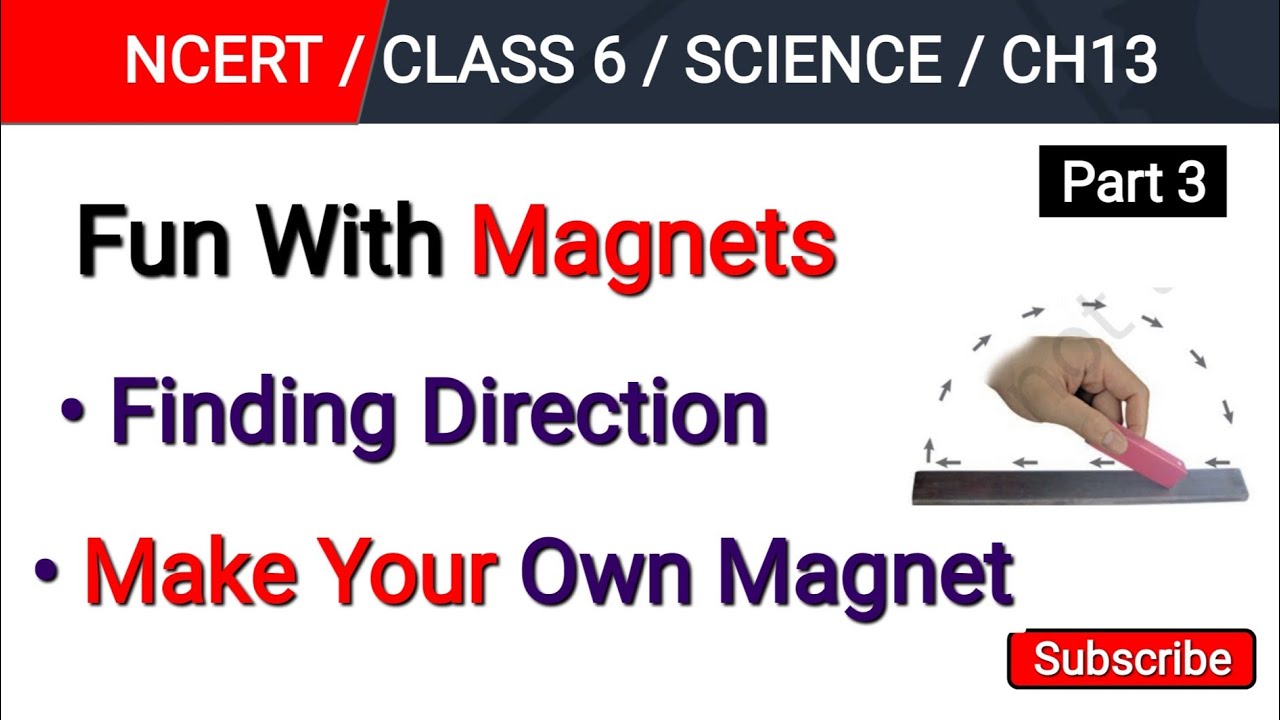 Class 6 science chapter 13 | Finding directions | Make your own magnet ...