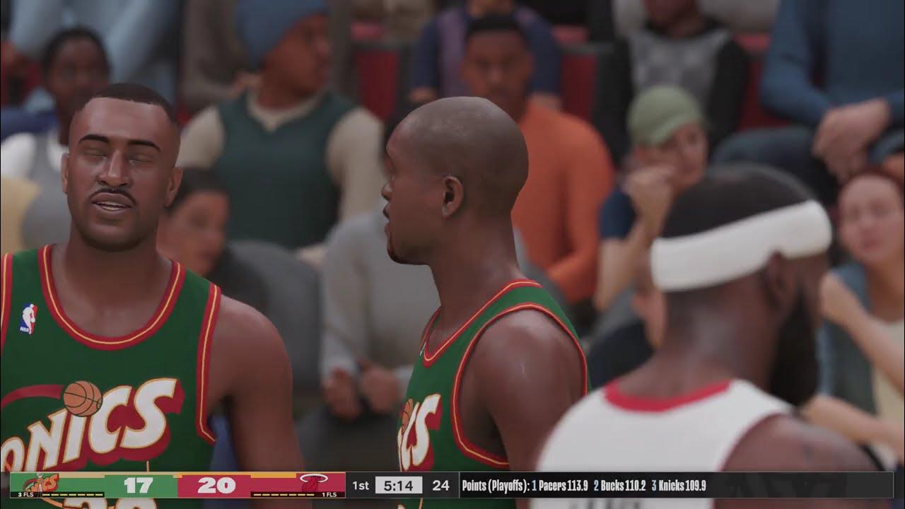 【2K24 NBA】'95-'96 Seattle Supersonics vs '12-'13 Miami Heat - YouTube