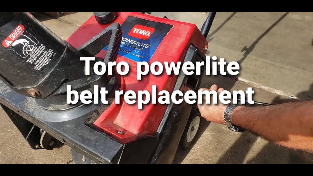 Toro powerlite belt replacement - YouTube