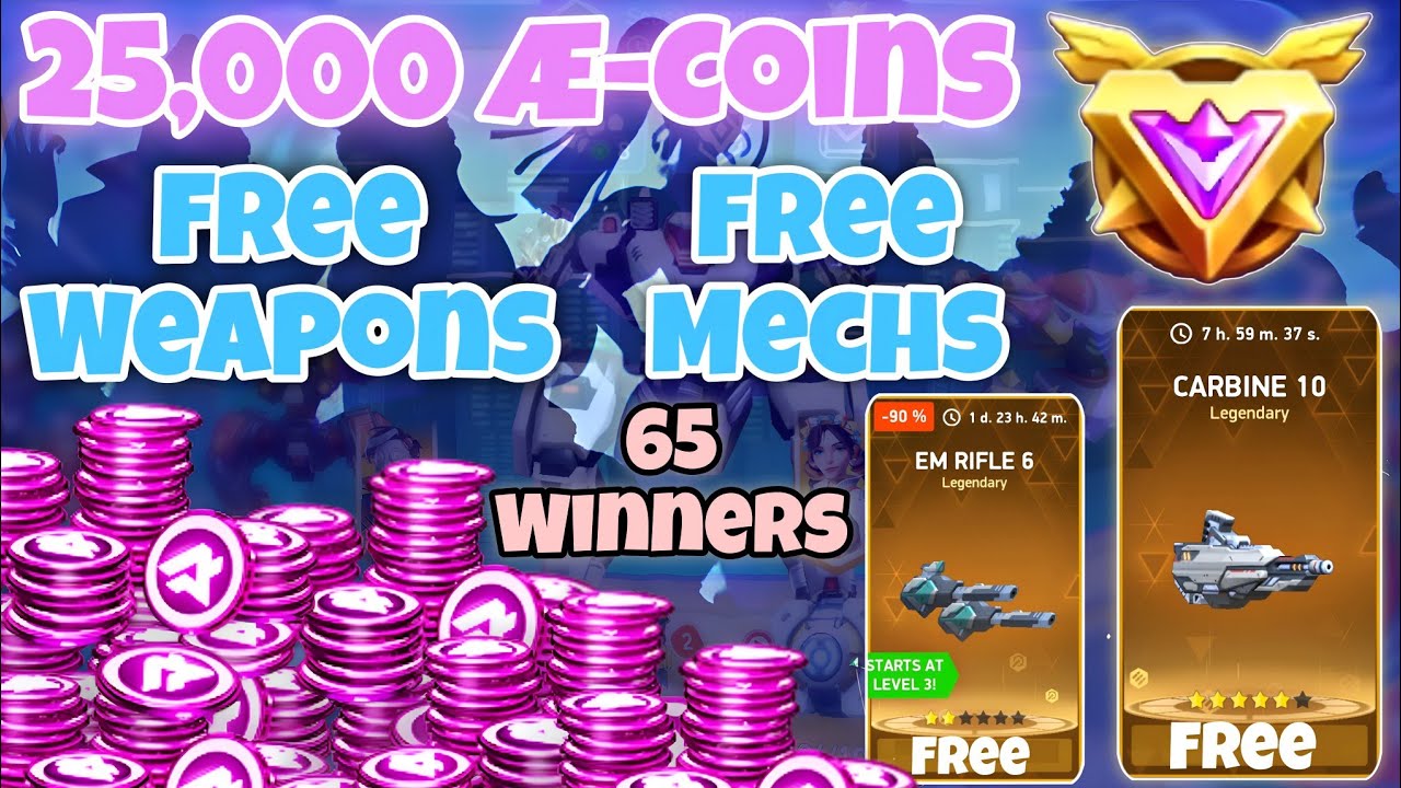 25000 A-Coins Giveaway 65 Winners 📢 | Free Mechs And Weapons Giveaway ...