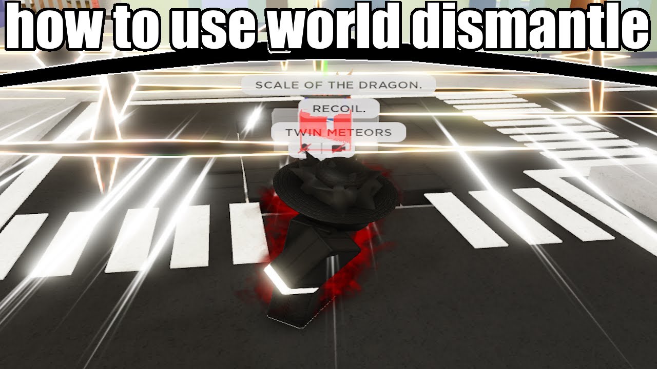 how to use world dismantle in Jujutsu Shenanigans - YouTube