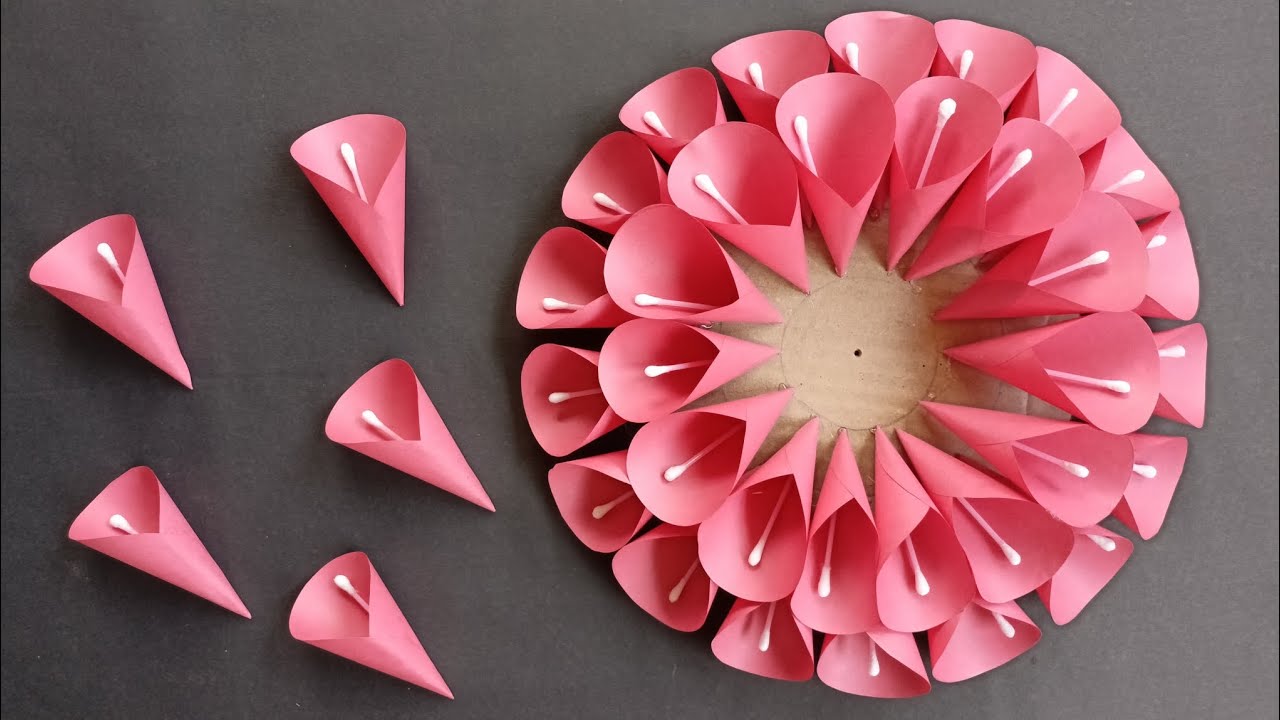 Beautiful Wall Hanging Using Cotton Buds/Paper Craft For Home ...