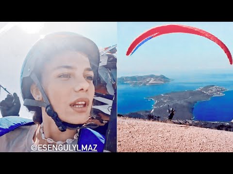 Bahar Şahin Antalyada Paraşütle Atlayış Yapıyor Instagram Story