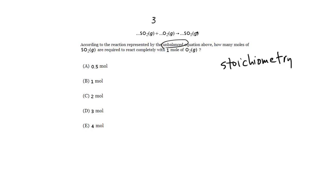 Basic Stoichiometry, SAT Chemistry Review #17 - YouTube
