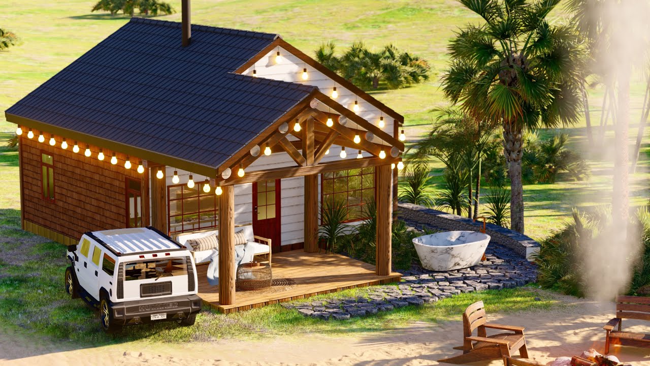 A-Frame Beach House in Summer Ambience - Awesome and Peaceful Cabin ...