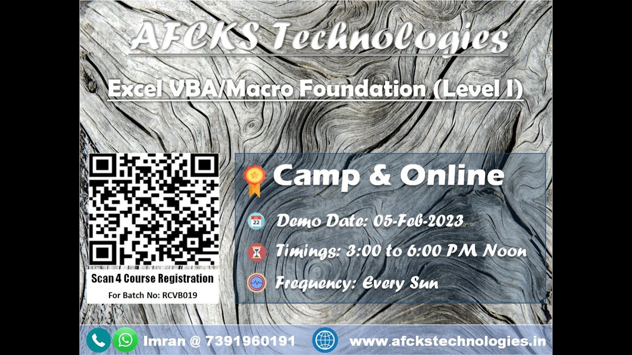 Excel VBA/Macro Foundation (Level I) Demo conducted on 05-Feb-2023 by ...
