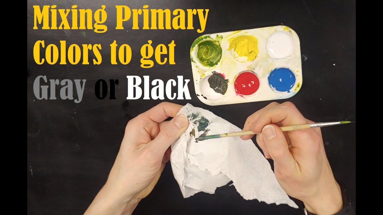 Mixing Primary Colors to get Gray or Black - YouTube