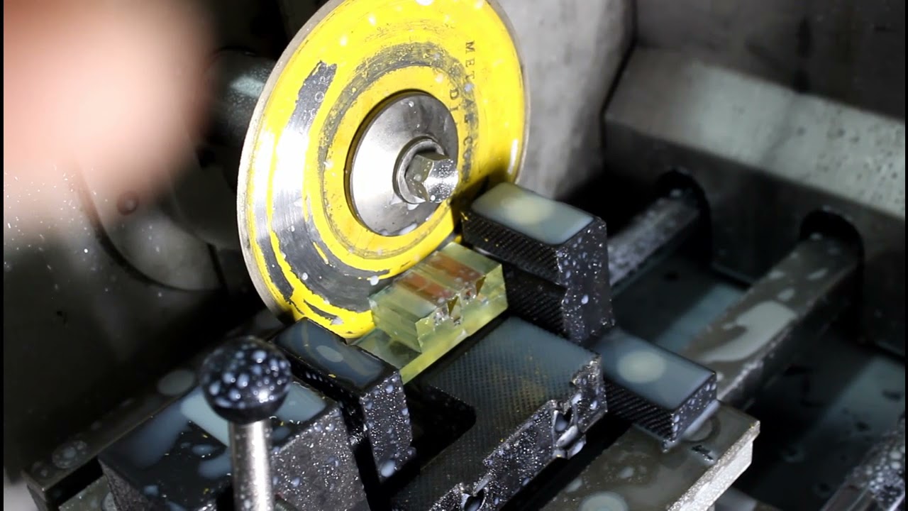 Glass Sample cutting in HSS PLUS - YouTube