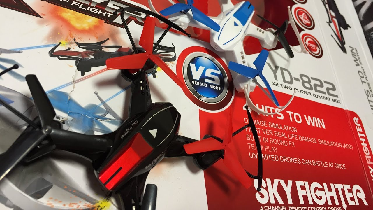 YD-822 Sky Fighter "Battle Drones" Combat in Gym - YouTube