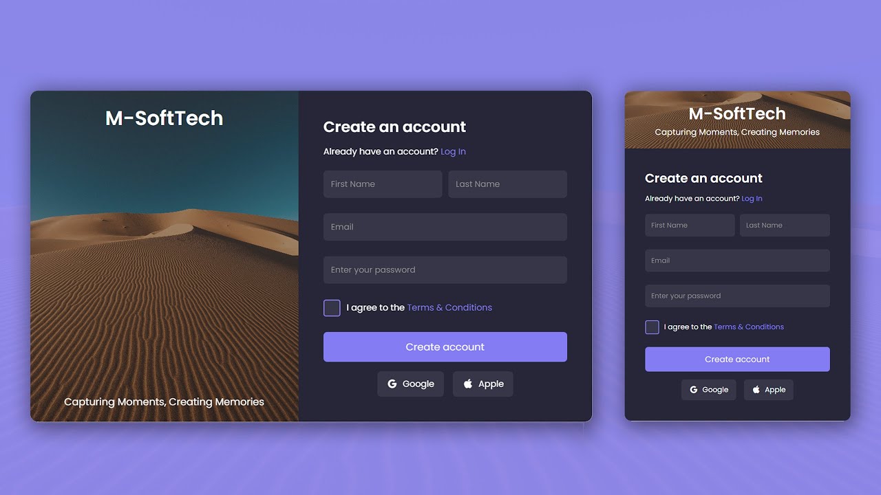 How to Create a Registration Form in HTML and CSS || How to Make ...
