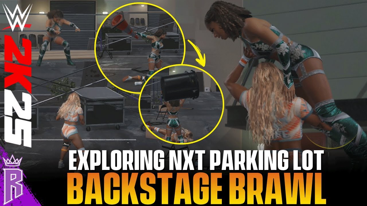 WWE 2K25 First Look: Sol Ruca Vs Kelani Jordan (NXT Parking Lot Brawl ...