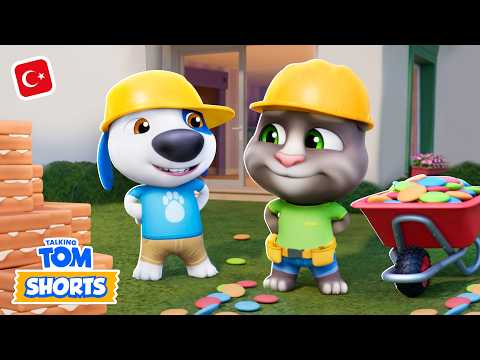 İnşaatçı Tom! | Konuşan Tom'dan Kısa Kısa | Çizgi Film Derlemesi