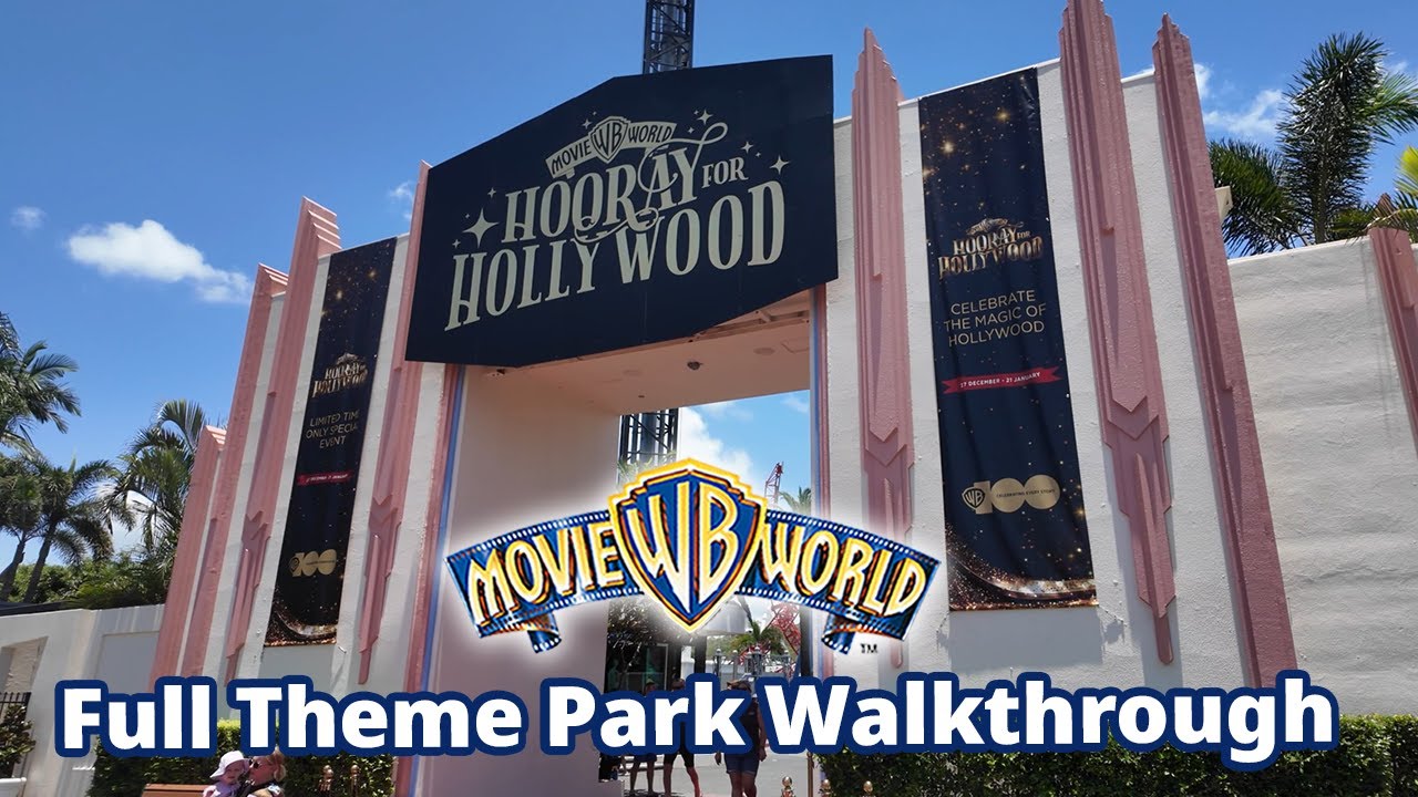 Warner Bros. Movie World - Full Theme Park Walkthrough 2024 - Gold ...