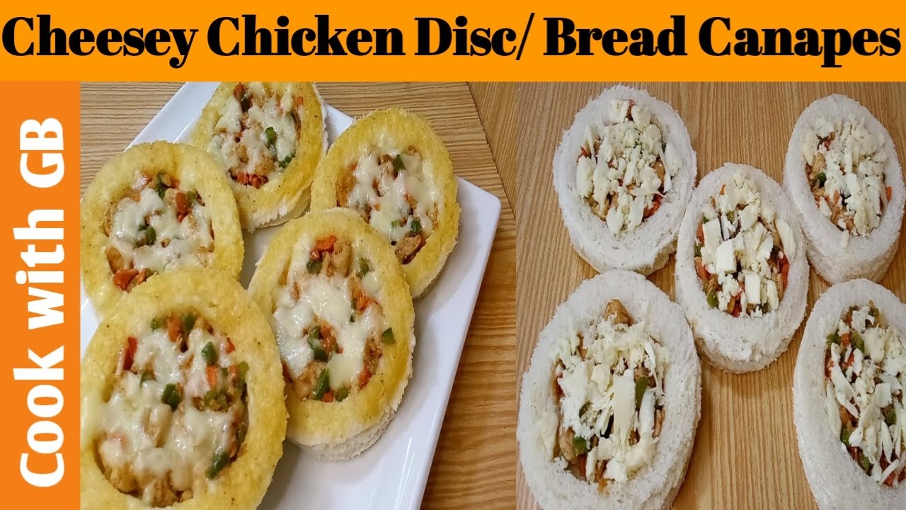 CHICKEN CHEESEY BREAD DISC RECIPE BY COOK WITH GB|MINI BREAD PIZZA ...