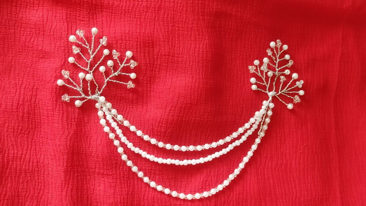 Diy stylish hair pin/how to make design hair pin at home/💞 Abhigya ...
