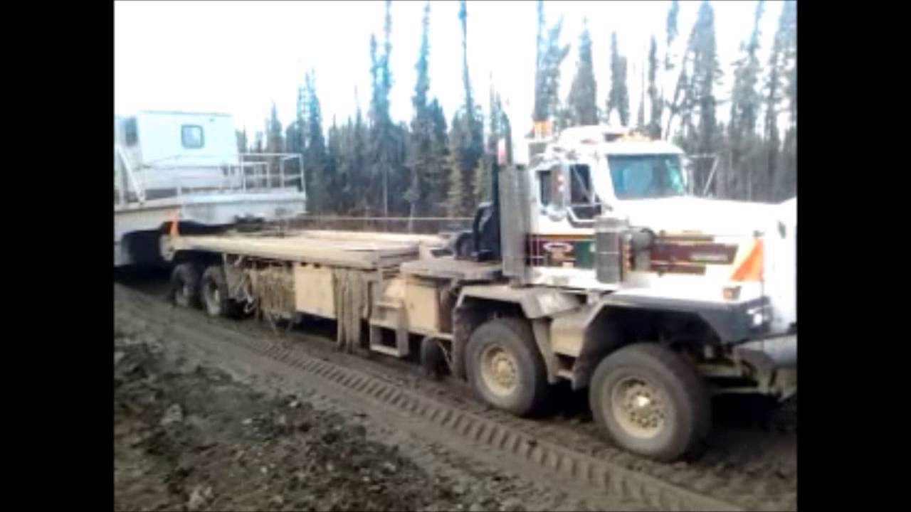 4 Dozers, 2 Bed Trucks, 1 Spool - YouTube