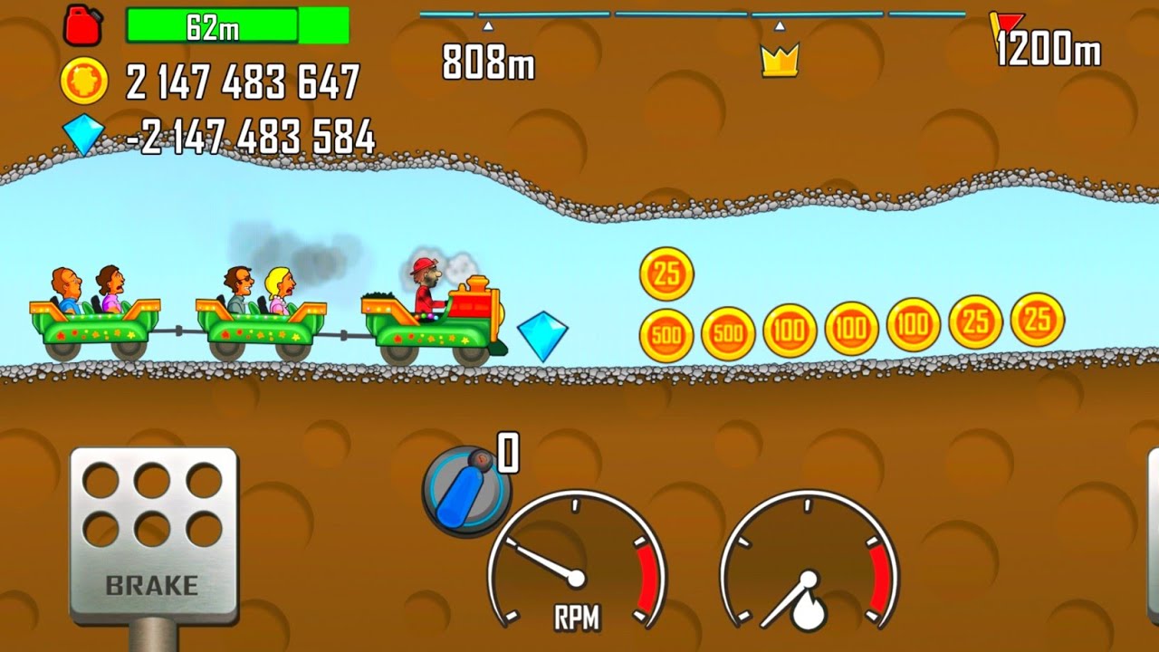 Train In Cave In hill climb Racing (Android & iOS) - YouTube