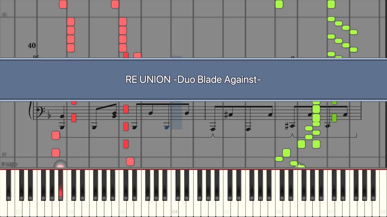 【Synthesia】RE:UNION - Duo Blade Against - piano Synthesia【Score】【Deemo ...