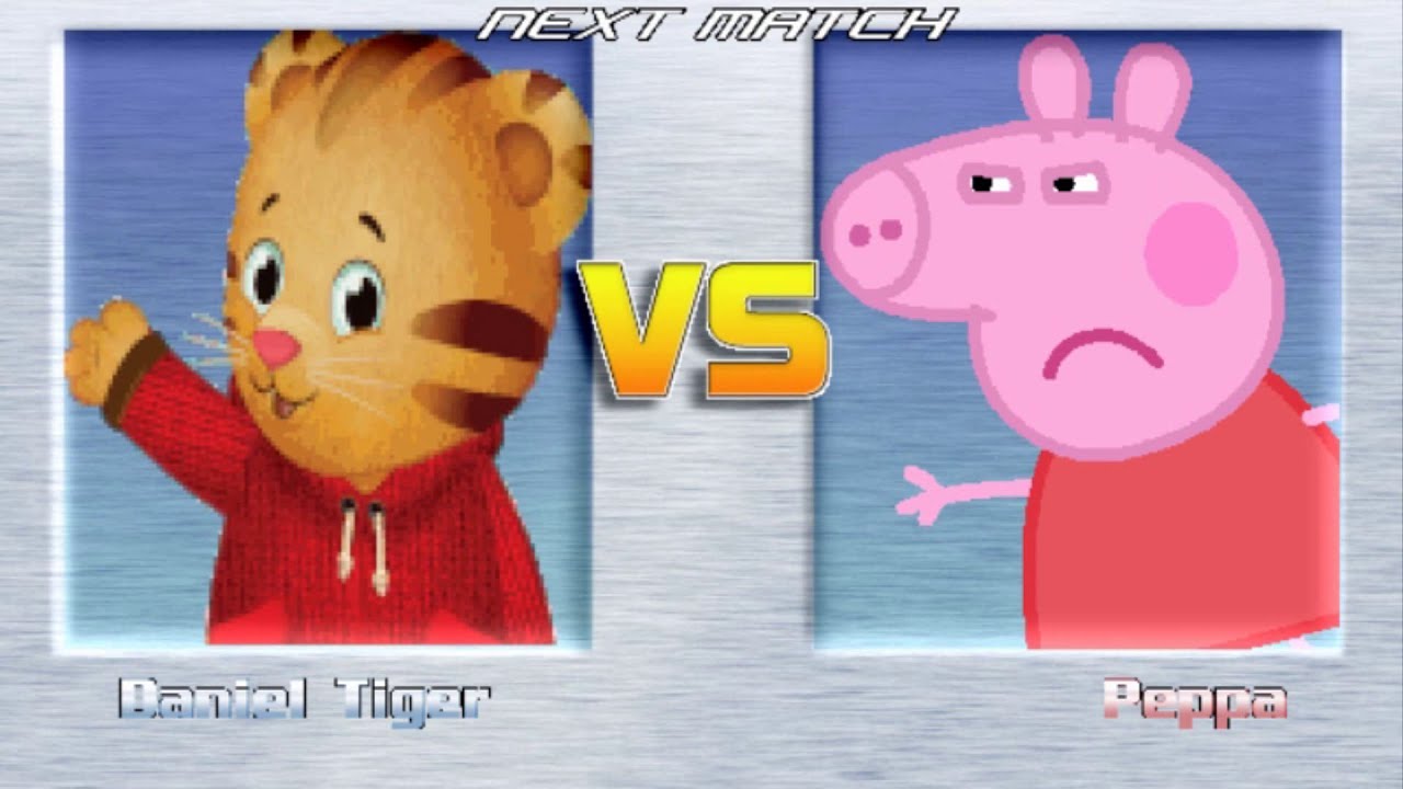 M.U.G.E.N. BATTLES | Daniel Tiger vs Peppa Pig | Daniel tiger's ...