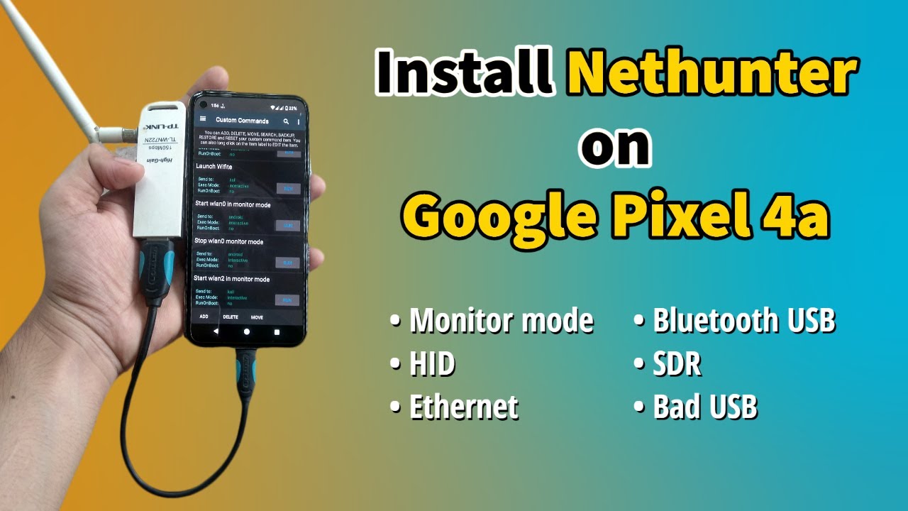 Install Kali Nethunter on Google Pixel 4a | connect external wifi ...