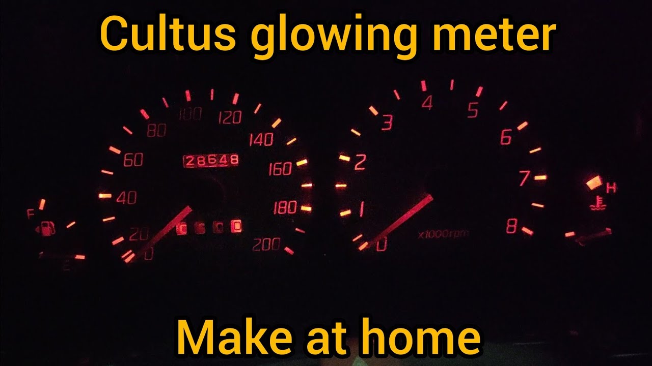 Cultus glowing meter | Red LEDs | Make at home - YouTube