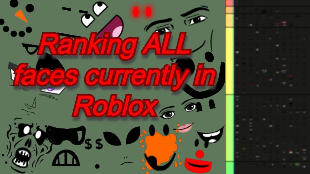 RANKING All Roblox faces l TierMaker - YouTube