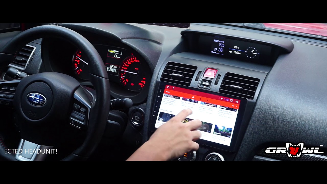 Subaru WRX Growl Android OEM Head Unit installed - YouTube